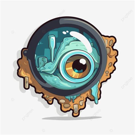 Cartoon Eye Of Blob Isolated On White Background Clipart Vector