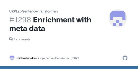Enrichment With Meta Data · Issue 1298 · Ukplabsentence Transformers · Github