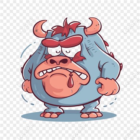 화난 만화 괴물 벡터고집스러운클립 아트 Png 일러스트 무료 다운로드 Lovepik