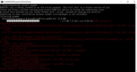Pygame安装的权限问题 程序员大本营