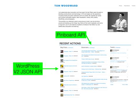 portfolio work interweaving the personal api bionic teaching