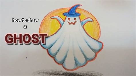How To Draw A Ghost CREATIVE VIBES Drawing Art Easy GHOST Halloween Drawings Ghost Draw