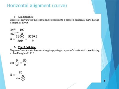 Horizontal Alignment Curve The Horizontal Alignment Consists Of