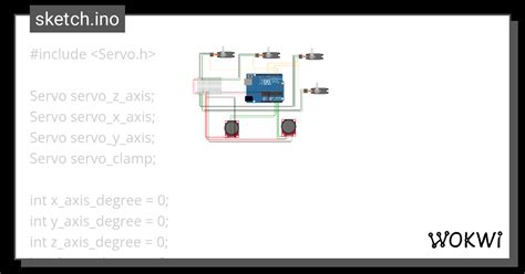Robotic Arm Arduino Wokwi Esp32 Stm32 Arduino Simulator