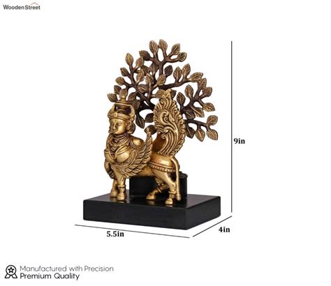 Buy Brass Kamdhenu With Kalpvruksh At 19 Off Online Wooden Street
