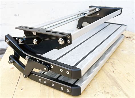Aluminum 2 Step Pull Out Retractable Rv Camper Platform Steps Stair Anti Slip Econosuperstore