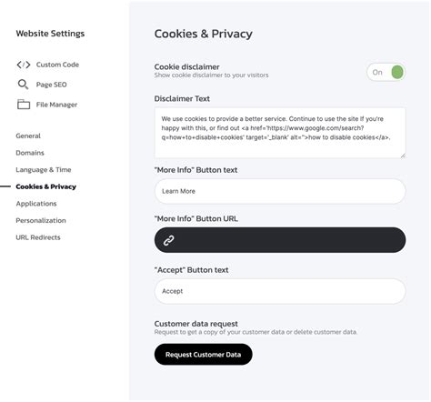 Cookies Disclaimer How To Enable Disable
