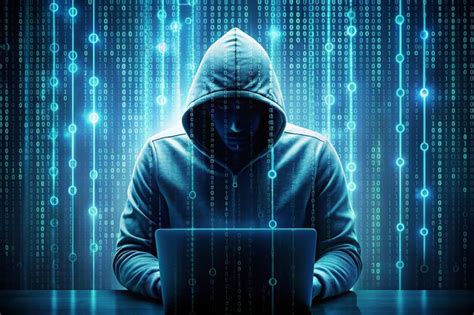 Anonymous Hacker In The Shadows Cyber Attack And Binary Code Premium