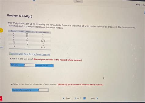 Solved Saved Help Se Problem 5 5 Algo Wild Widget Must Set