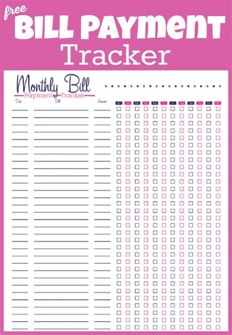 Gain Control Of Your Finances By Using This Free Printable Monthly Bill