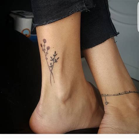 Flower Tattoos For Girls On Ankle
