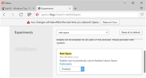 Opera Tips Disable Regular User Surveys And Rating Options To Improve Privacy Askvg