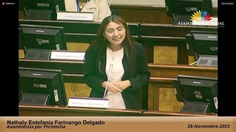 Asambleísta Nathaly Farinango Sesión 874 Leyigualdadsalarial Youtube