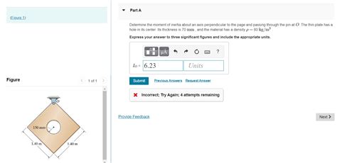 Solved Part A Figure Determine The Moment Of Inertia Chegg