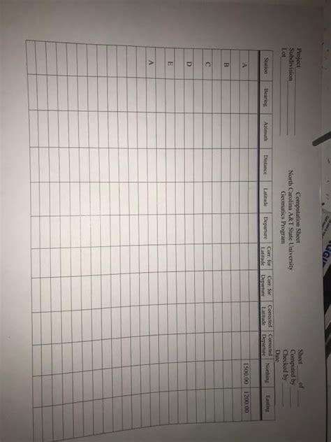 Solved Do The Corrections For Sheet To And Complete Traverse