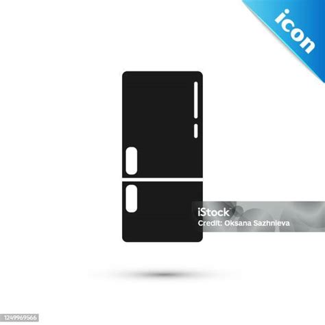 흰색 배경에 격리 된 회색 냉장고 아이콘 냉장고 냉장고 냉장고 가정용 기술 및 가전 제품 벡터 0명에 대한 스톡 벡터 아트 및