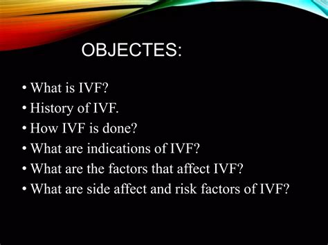 In Vitro Fertilization Ivf Ppt