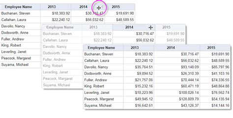 Arranging And Sizing Columns Logi Analytics