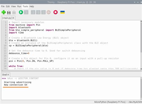 Pi Pico W でBluetooth Low EnergyBLEを試してみる FRONT