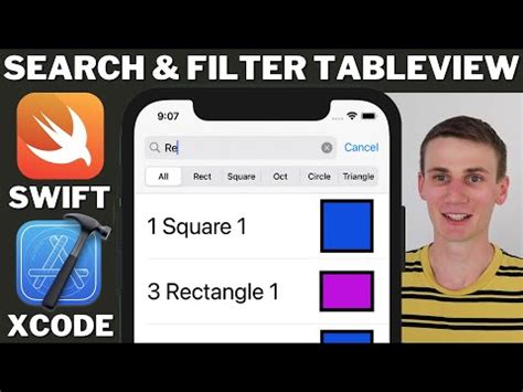 Search And Filter Table View Swift Xcode Tutorial Search Bar And Scope Buttons YouTube