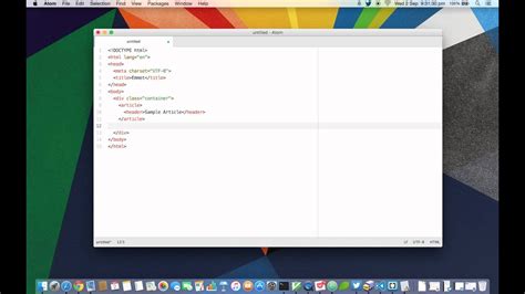 Emmet On Atom Text Editor Demonstration Youtube
