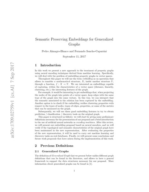 Semantic Preserving Embeddings For Generalized Graphs Deepai