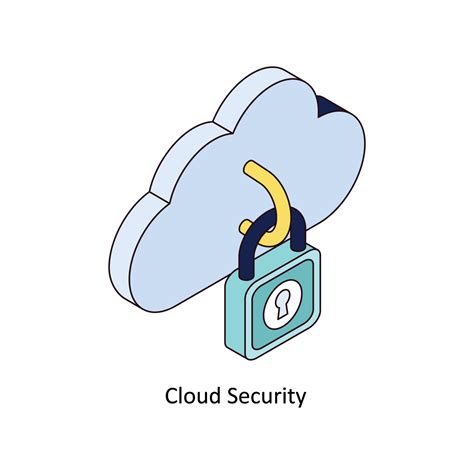 Cloud Security Vector Isometric Icons Simple Stock Illustration