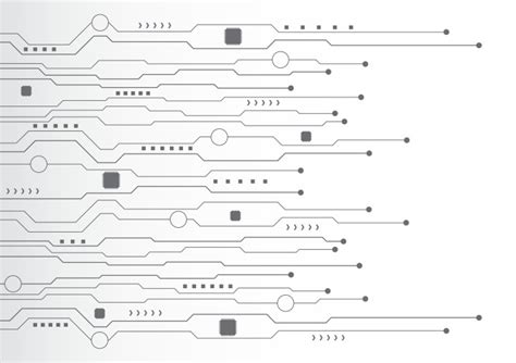 Circuit Technology Background With Hi Tech Vector Image