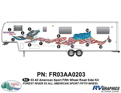 13 Piece 2003 2005 All American Sport Fw Roadside Graphics Kit