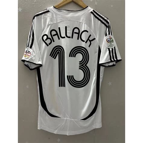 2006 เยอรมนี Ballack Klose คุณภาพสูงบ ้ าน Retro Soccer Jersey เสื ้ อ