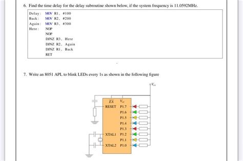 Solved 6 Find The Time Delay For The Delay Subroutine Shown
