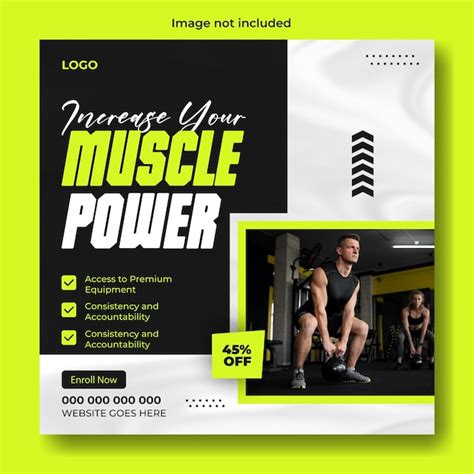 Premium Vector Gym Ads Social Media Post Template Design