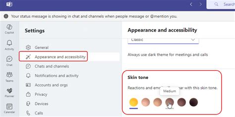 Microsoft Teams New Skin Tone Settings And Reactions One Minute Office Magic