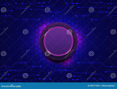 Abstract Interface Button Technology Futuristic Dashboard Computer Circuit Background Stock
