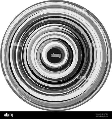 Random Grayscale Gray Concentric Circles Rings Abstract Geometric Design Elements Stock