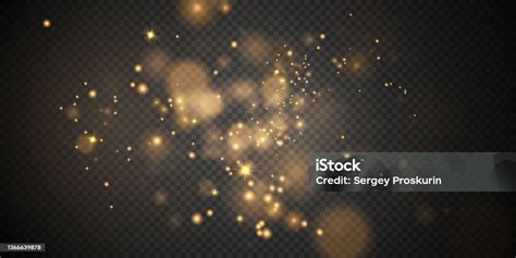 크리스마스 배경 분말 Png 마법 빛나는 금 먼지 미세하고 빛나는 먼지 보케 입자가 약간 떨어집니다 환상적인 쉬머 효과 가루로 빻은에 대한 스톡 벡터 아트 및 기타 이미지