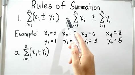 Summation Notation And Rules Of Summation Youtube