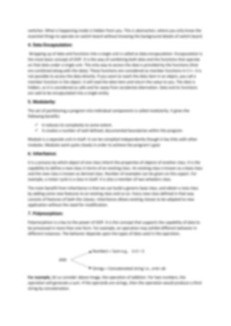Solution Object Oriented Programming System Studypool