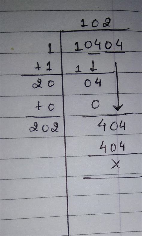 10404 From Long Divison Method