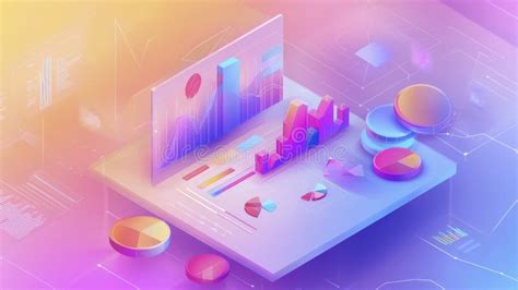 Dynamic Data Visualization And Analysis Digital Workspace Infographic Tech Environment Aerial