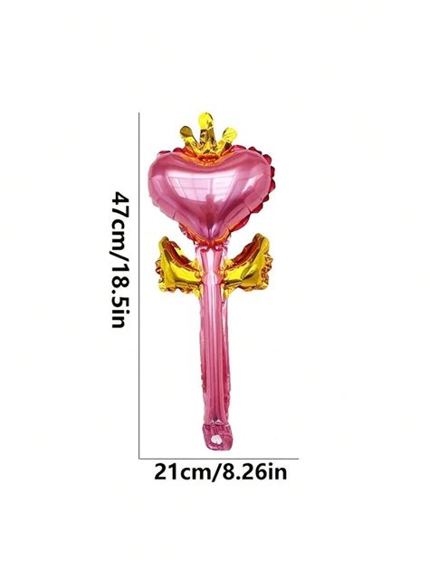 10pcs Cartoon Cute Hand Waving Scepter And Mini Crown Wing Balloons