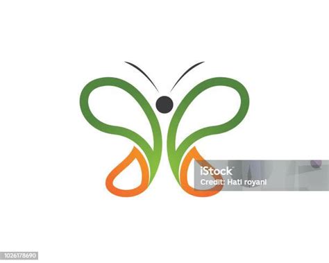 나비 개념적 간단 하 고 다채로운 아이콘입니다 로고입니다 벡터 일러스트 레이 션 개념에 대한 스톡 벡터 아트 및 기타 이미지