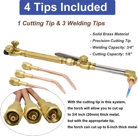 Imeshbean Cutting Torch Set Oxy Acetylene Torch Kit Portable India Ubuy