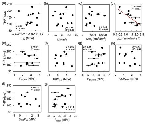 Correlations Between Traits Determining Hydraulic Strategies And Time