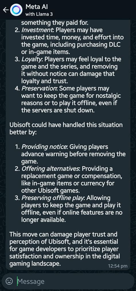 Nah Even Meta Ai Doesnt Support Ubisoft Rindiangaming