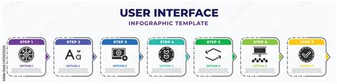 User Interface Infographic Design Template With Wheels Letter Size