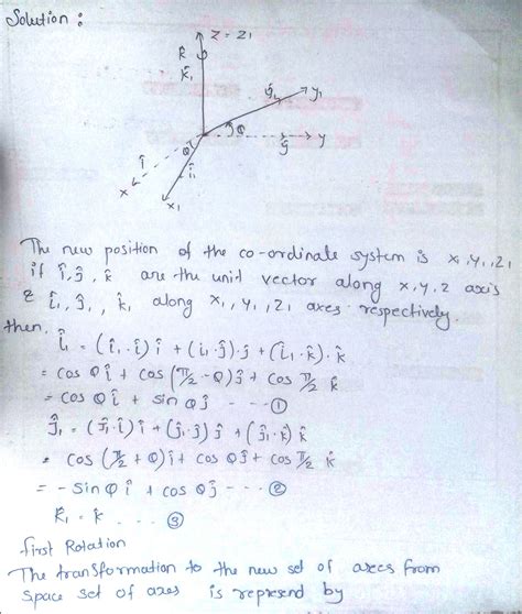 Solved Find The Euler Angles And Rotation Matrix That Will Transform