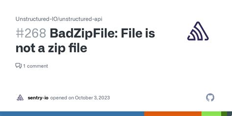 Badzipfile File Is Not A Zip File · Issue 268 · Unstructured Io