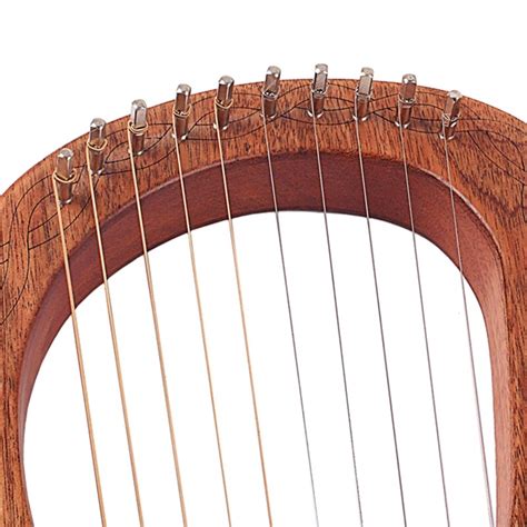 Wooden Harp 10 String Harp Portable Small Lyre Wit Grandado