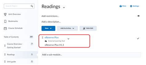 Readings Create A Unit Reading List EMPTY SHELL